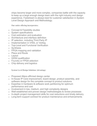 Embedded services by Faststream Technologies | PDF