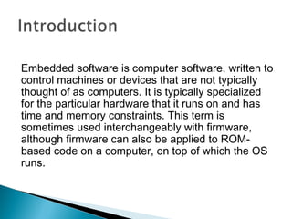 Embedded software development | PPT