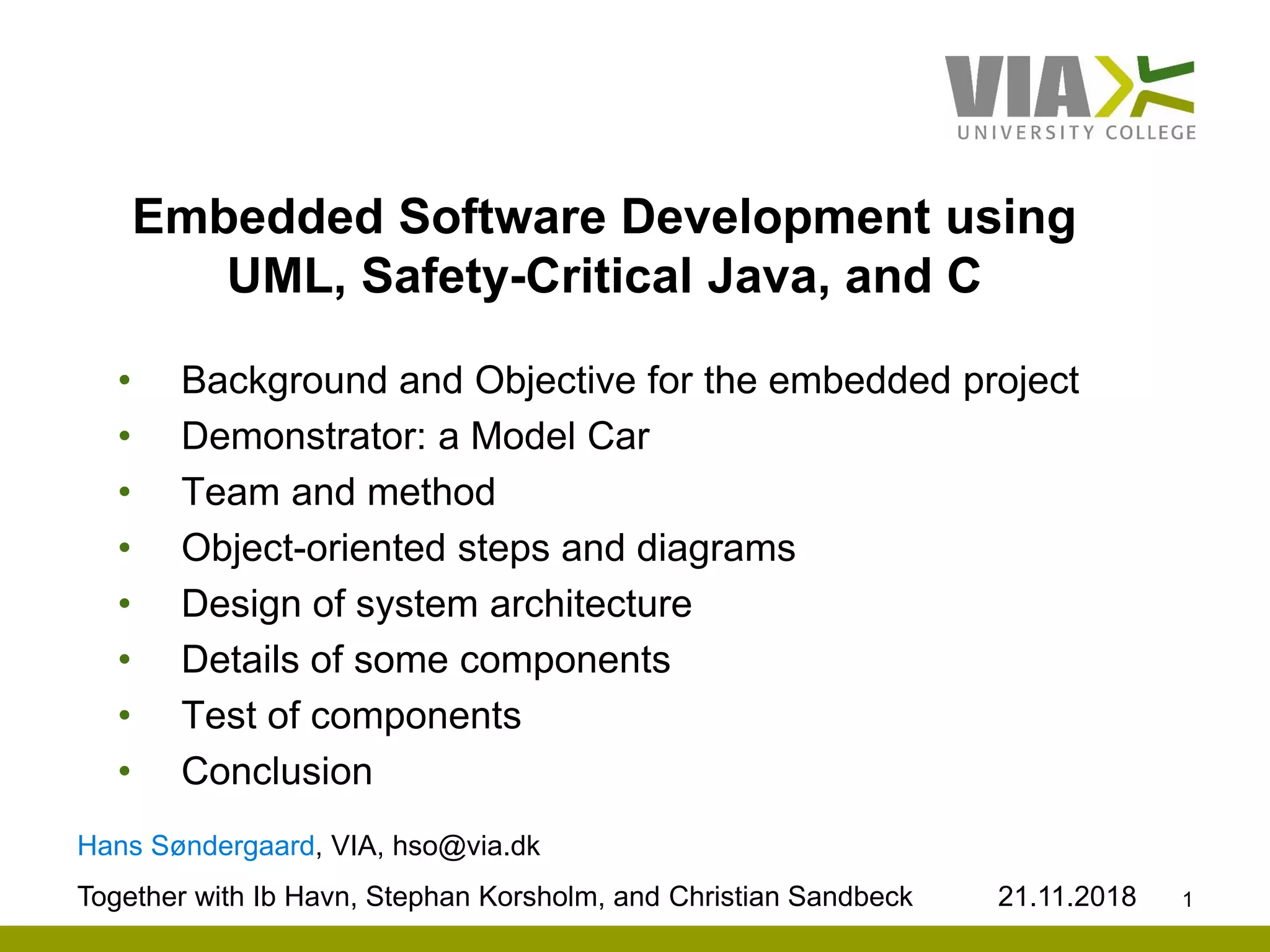 Embedded softwaredevelopment hcs | PPT
