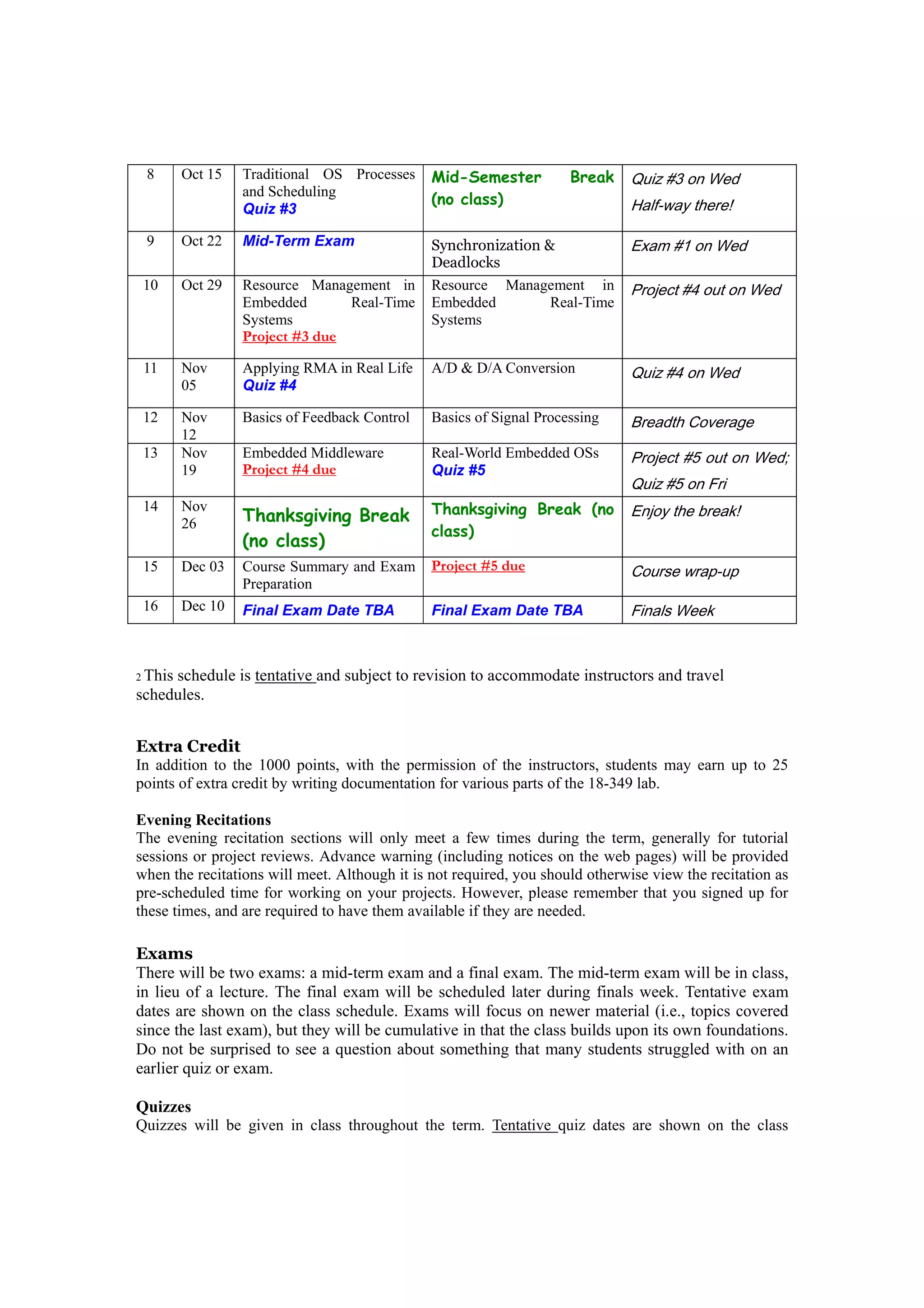 Embedded syllabus | PDF