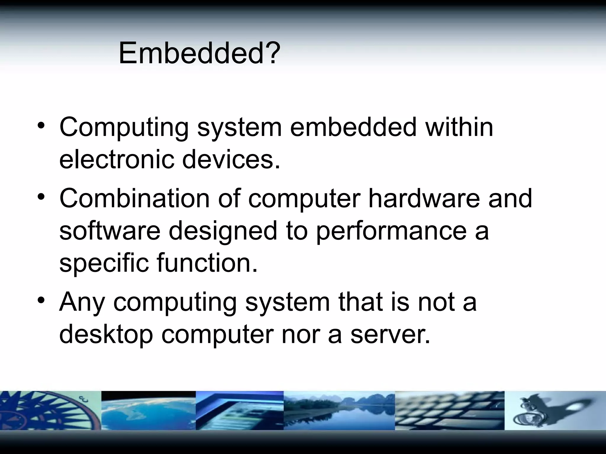 Introduction to Embedded system | PPT | Computing | Technology & Computing