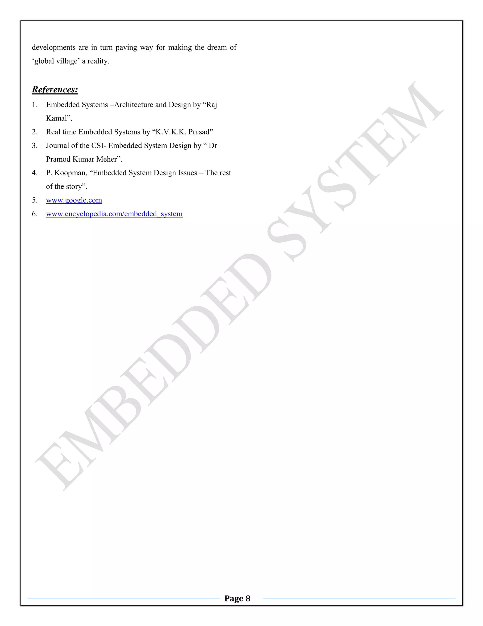 Embedded system | PDF