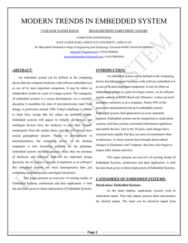 Embedded system | PDF