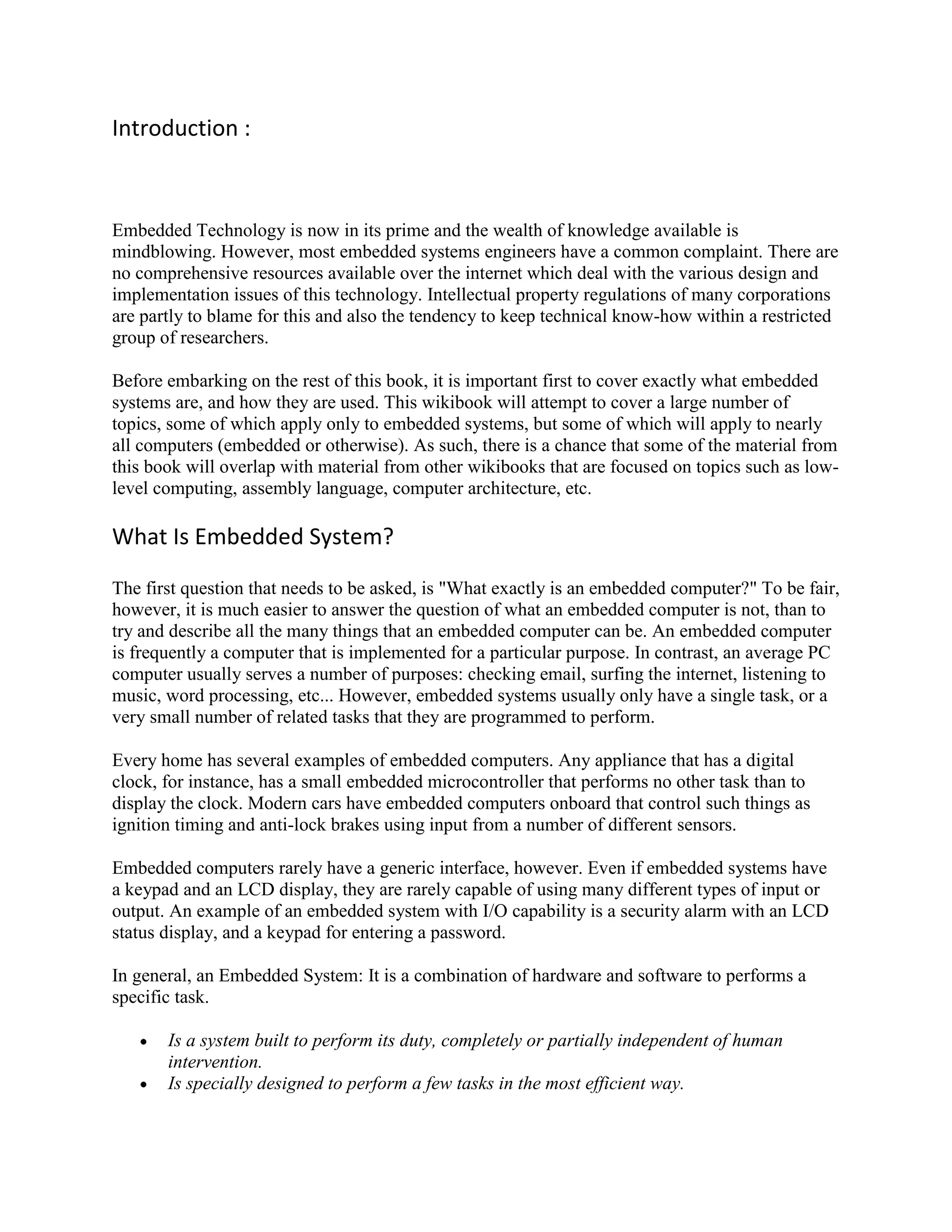 Embedded system | PDF