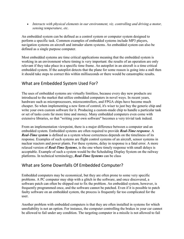 Embedded system | PDF