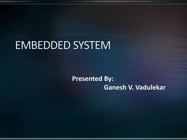 Embedded system | PPT