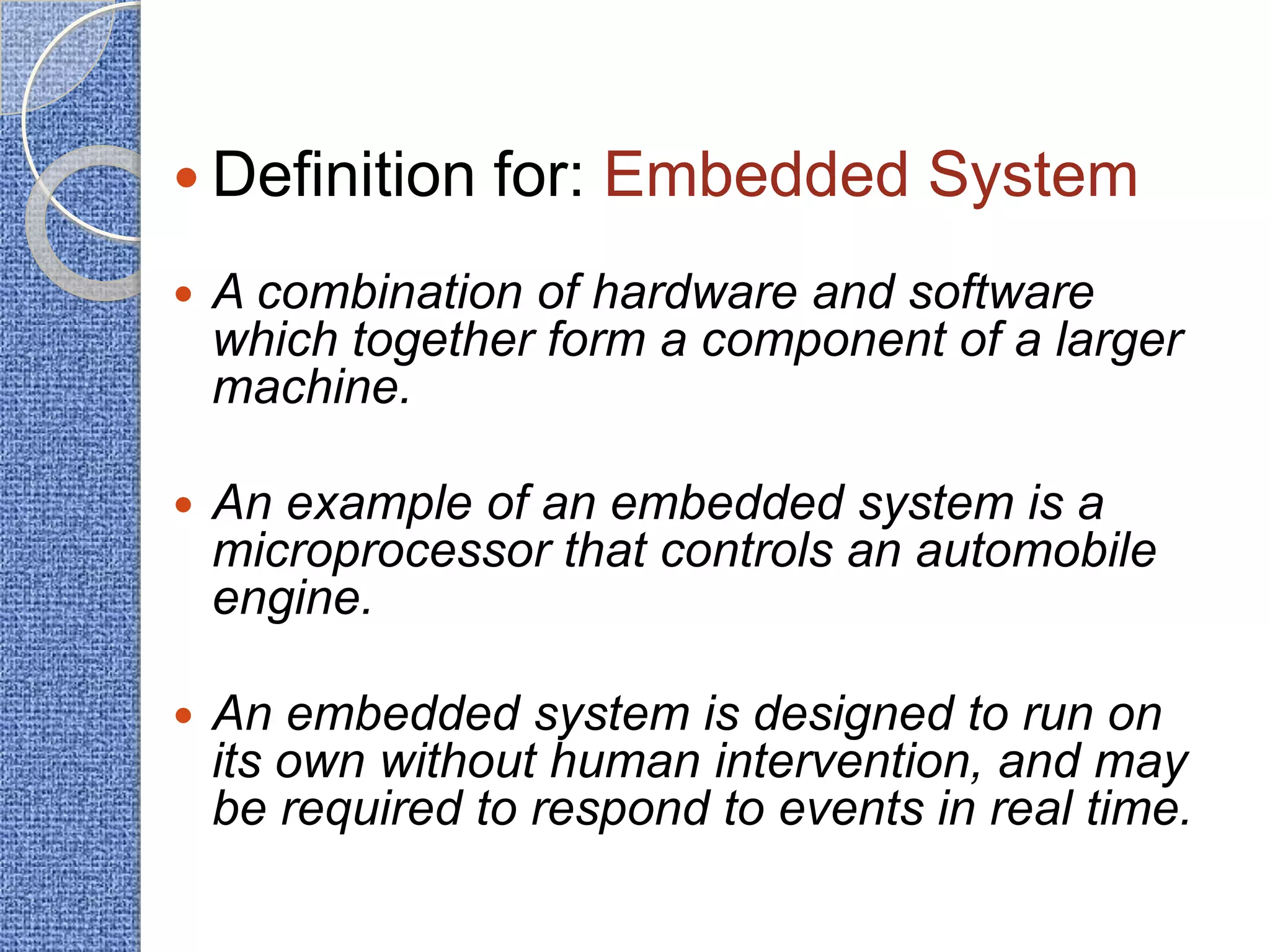 Embedded system seminar | PPTX