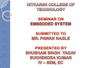 Embedded system seminar | PPTX