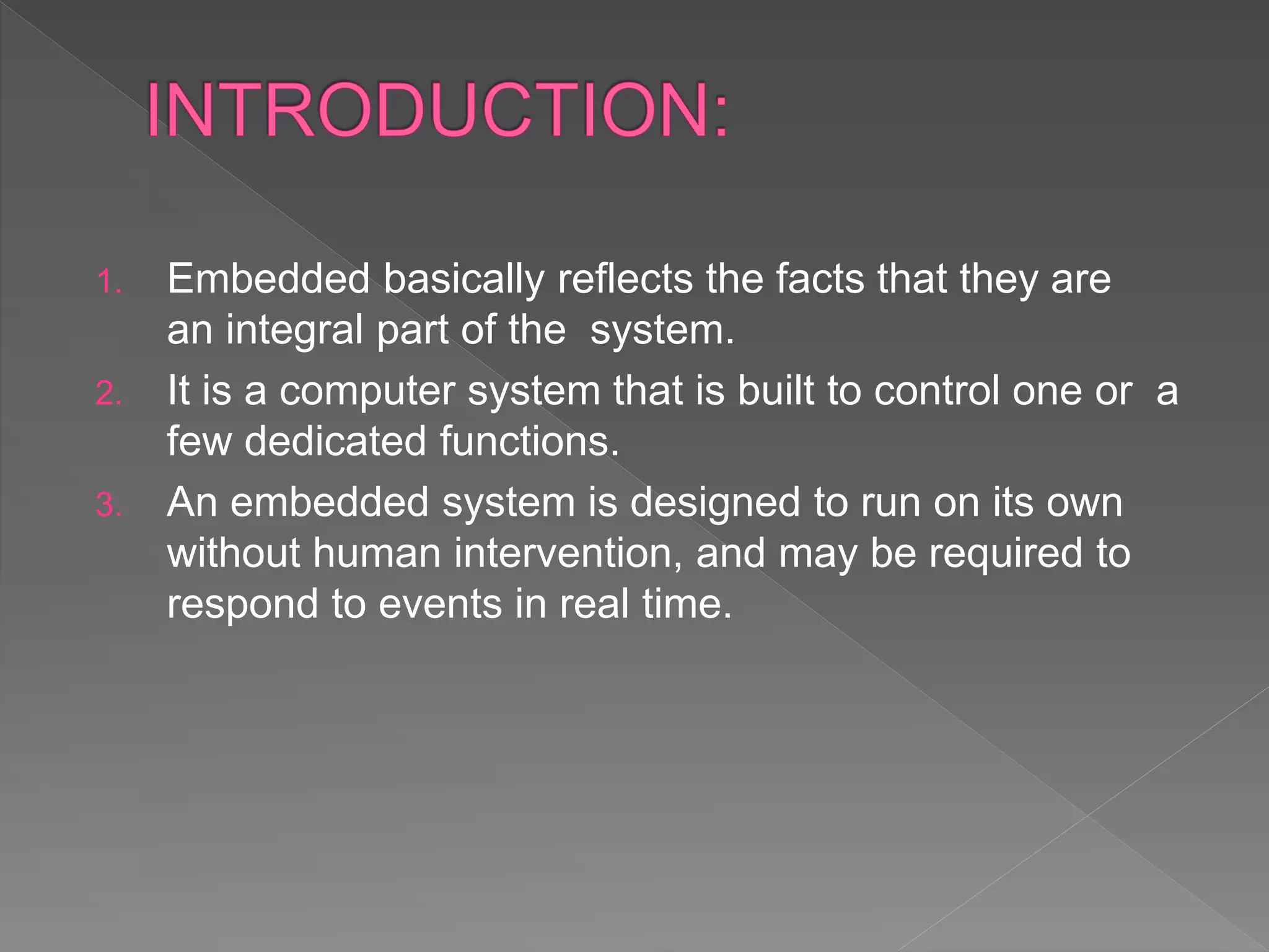 Embedded system... | PPTX | Computing | Technology & Computing