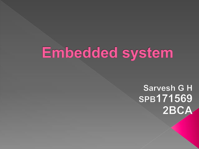 Embedded system... | PPT