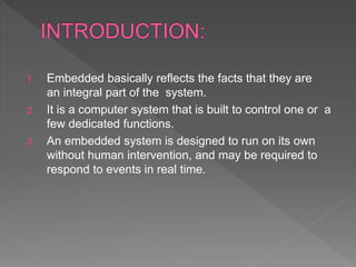 Embedded system... | PPTX | Computing | Technology & Computing