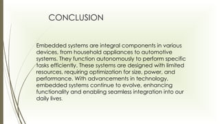 EMBEDDED SYSTEM and its application .pptx
