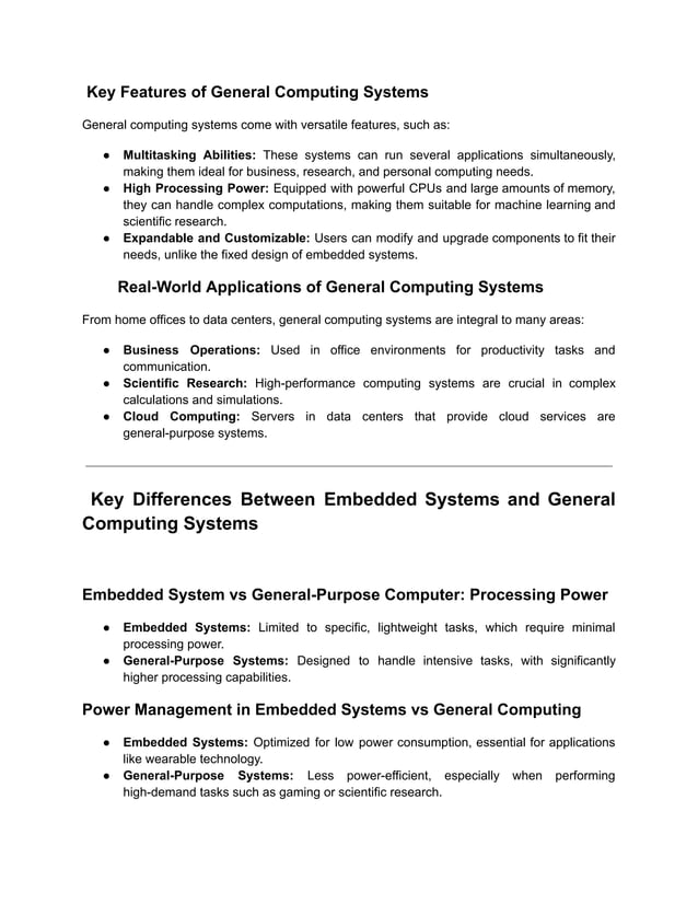 Embedded System and General Computing System.pdf | Computing | Technology & Computing