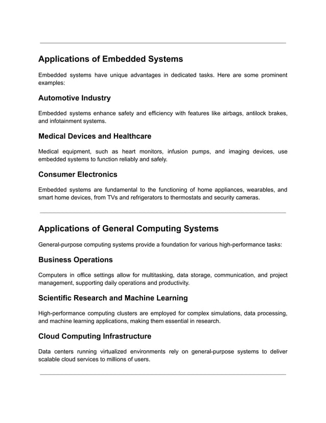 Embedded System and General Computing System.pdf | Computing | Technology & Computing