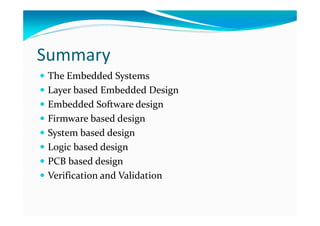 Embedded system design: a modern approach to the electronic design. | PDF