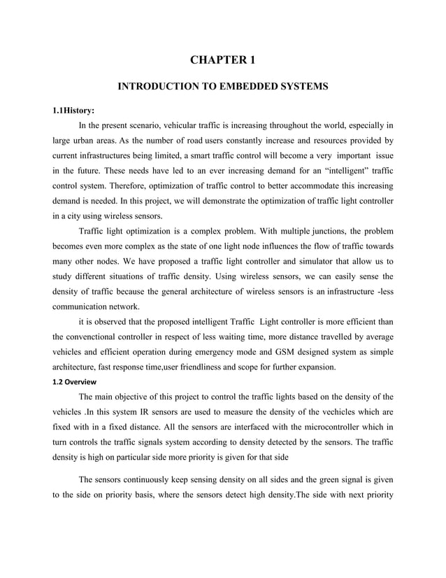 Embedded system for traffic light control | DOCX | Internet of Things ...