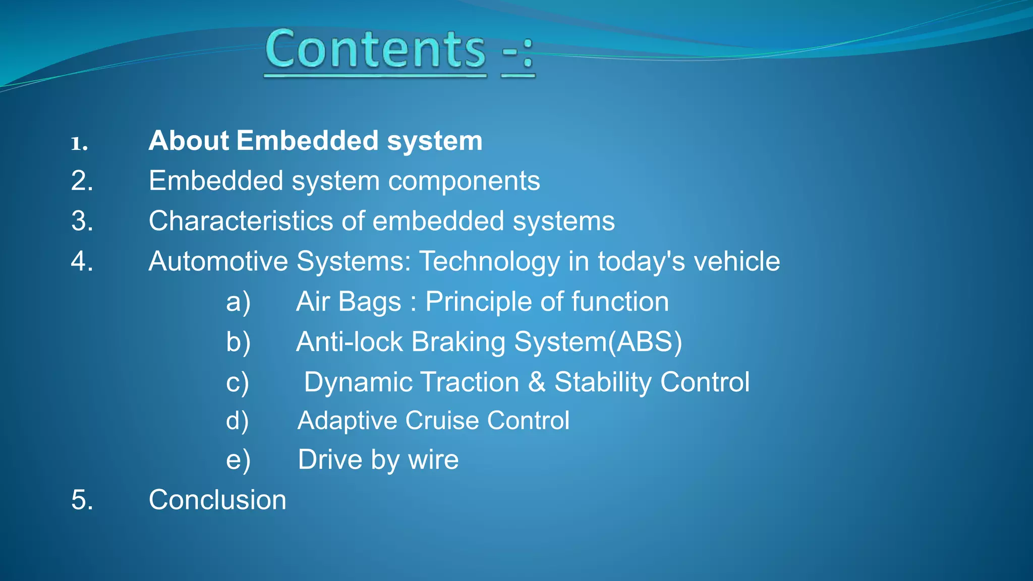 Embedded system in automobile | PPTX