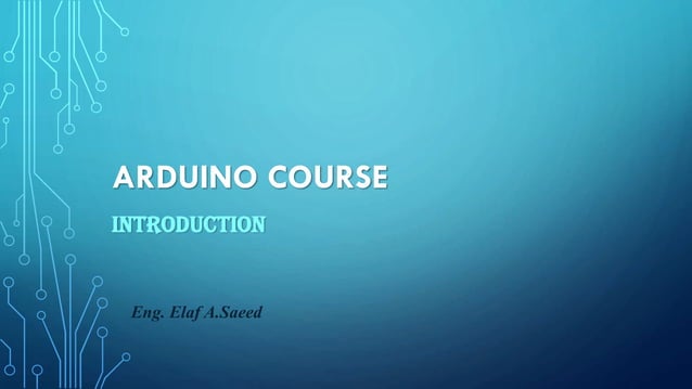 Embedded system introduction - Arduino Course | PDF