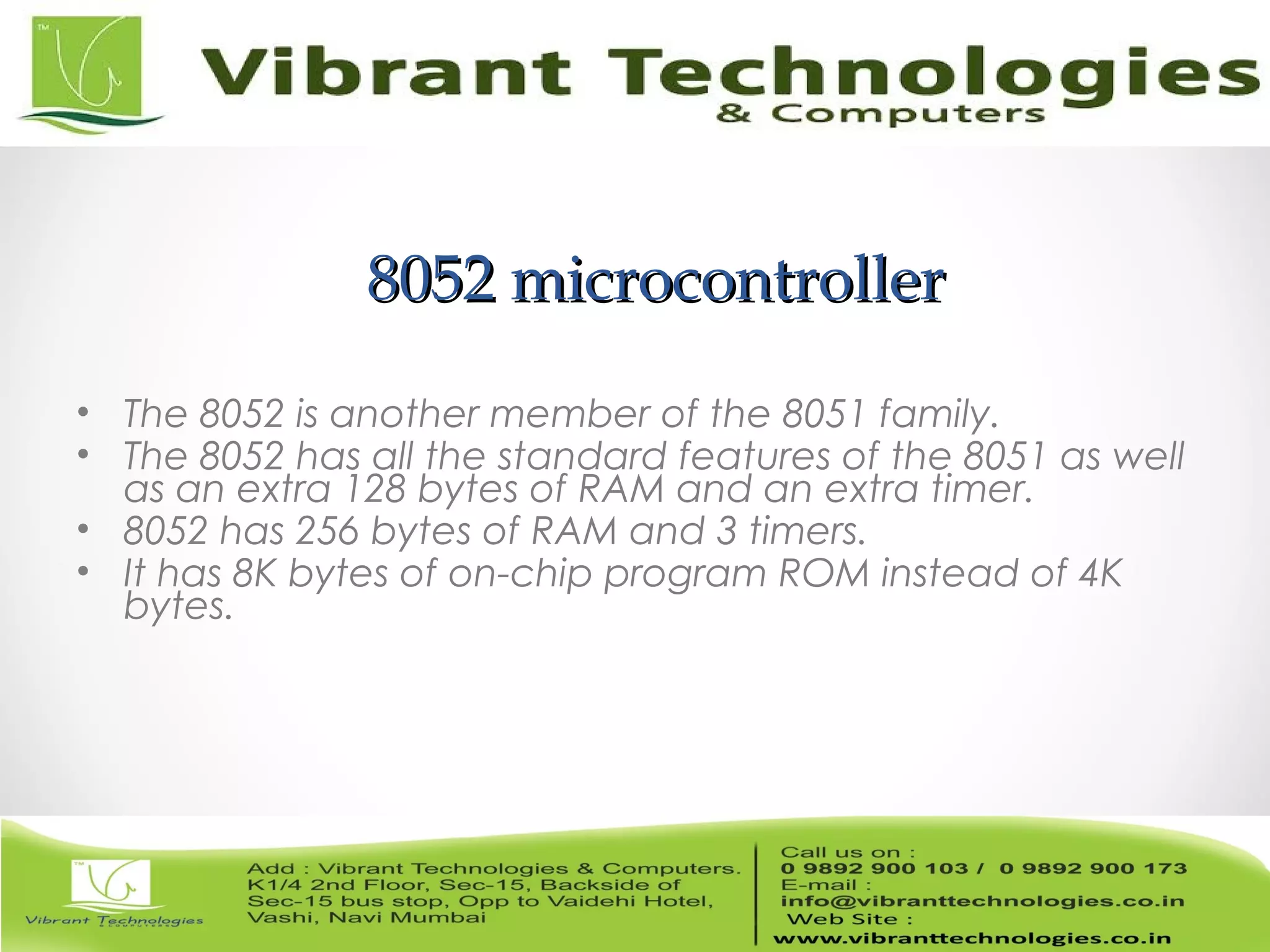 Embedded System Introduction To Micro Controller 8051 Ppt Free