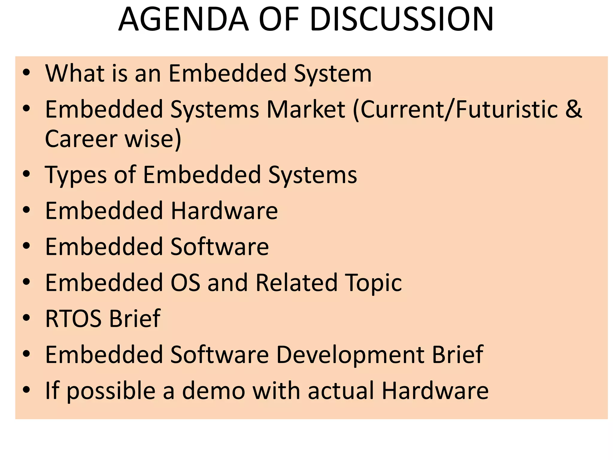Embedded Systems Overview | PPTX