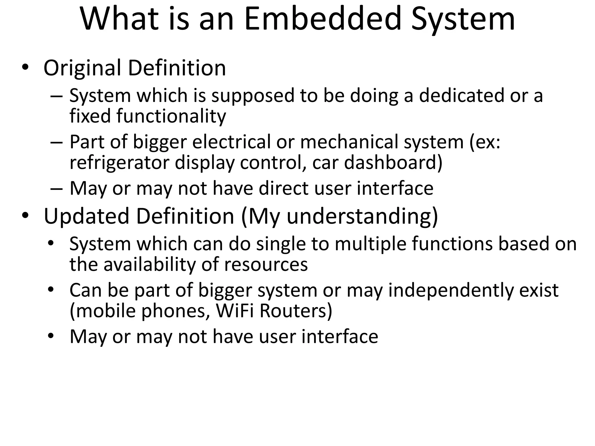 Embedded Systems Overview | PPTX