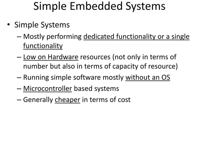 Embedded Systems Overview | PPTX | Operating Systems | Computer Software and Applications