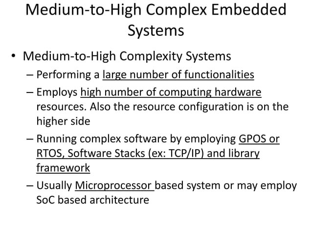 Embedded Systems Overview | PPTX | Operating Systems | Computer Software and Applications