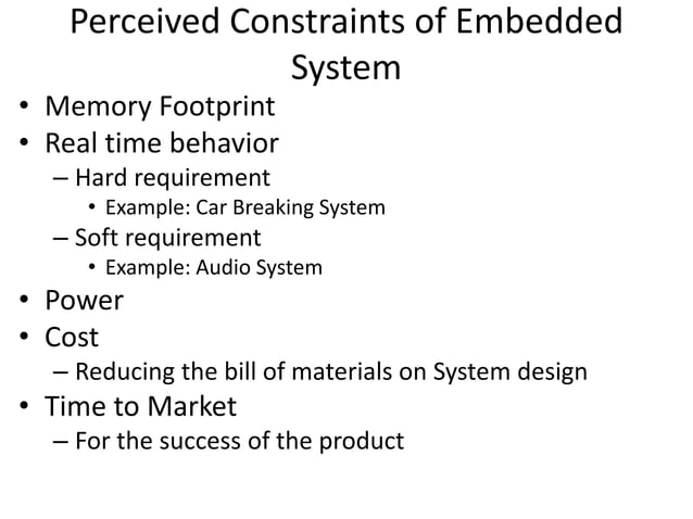 Embedded Systems Overview | PPTX | Operating Systems | Computer Software and Applications