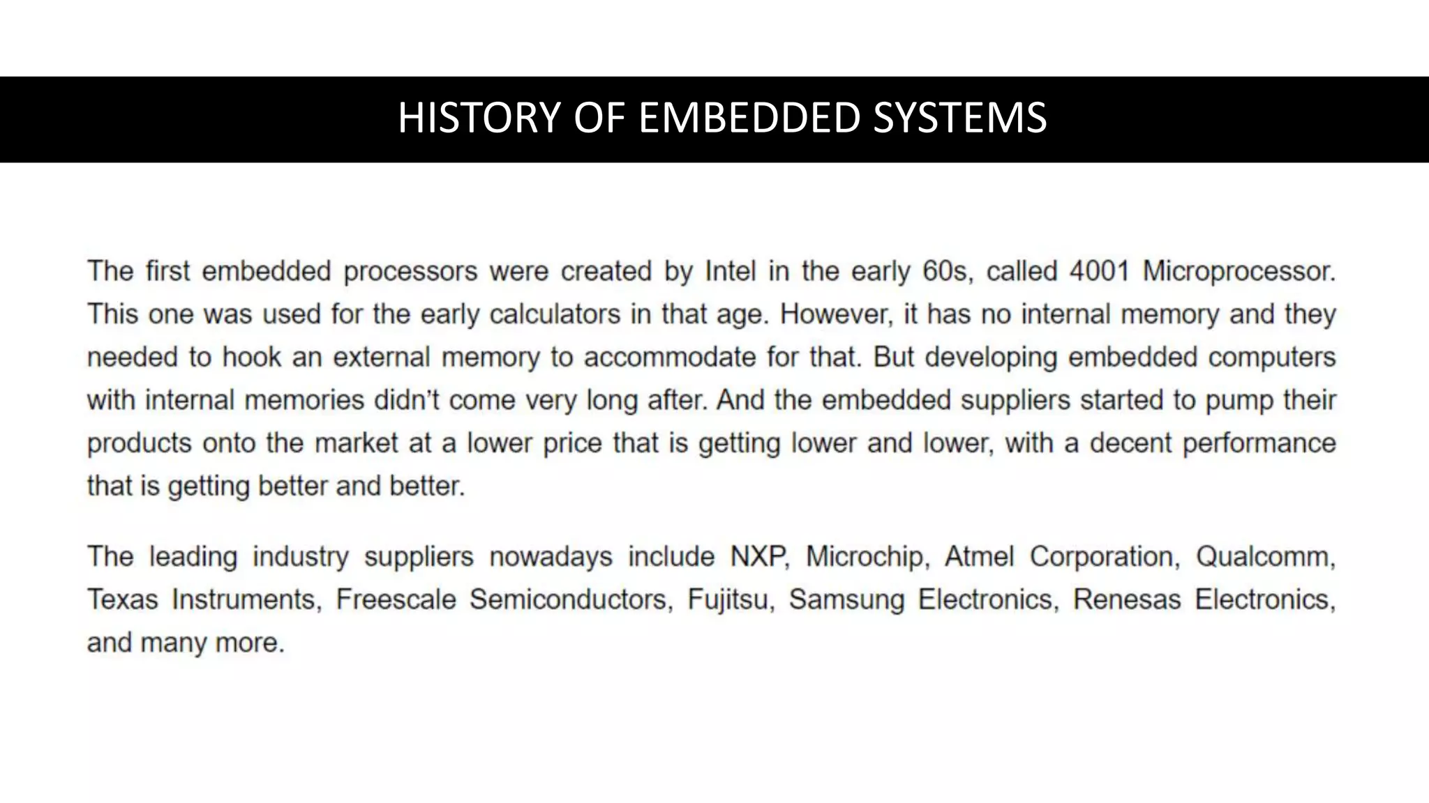 Introduction To Embedded System Presentation Pptx Computing Technology And Computing