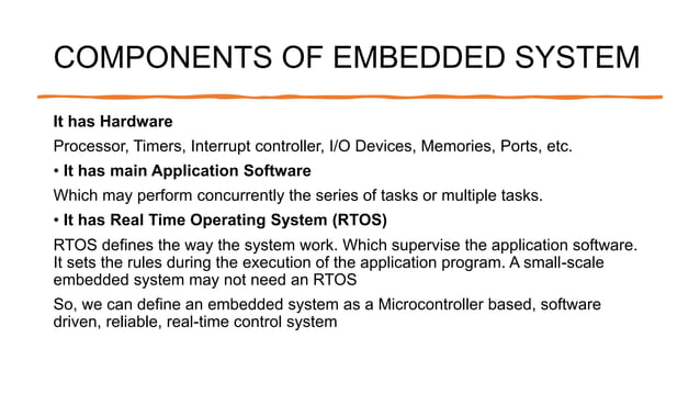 introduction to embedded system presentation | PPTX | Computing | Technology & Computing