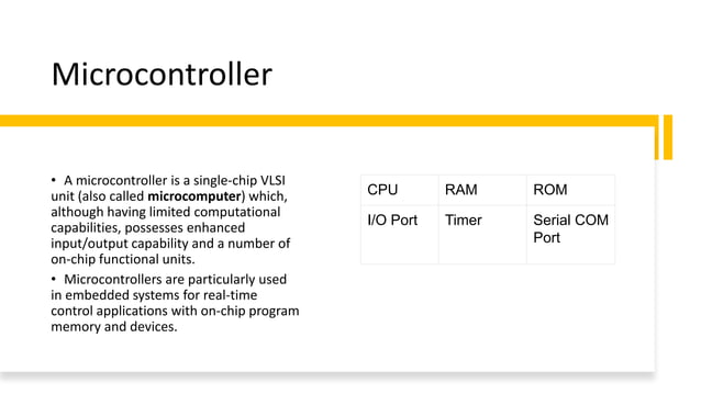 introduction to embedded system presentation | PPTX | Computing ...