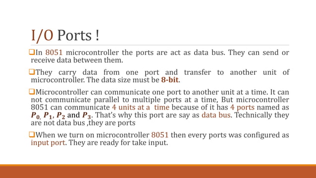 Embedded System Microcontroller 8051 | PPT