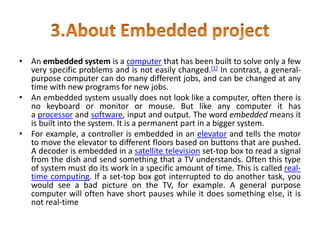 Embedded system projects for final year Bangalore | PPTX