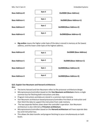 Embedded Systems Q and A M.Sc.(IT) PART II SEM III | PDF
