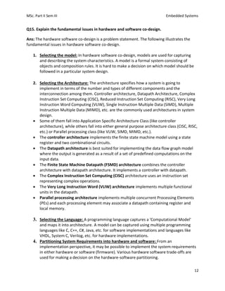 Embedded Systems Q and A M.Sc.(IT) PART II SEM III | PDF