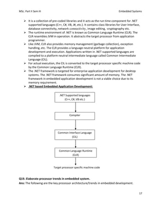 Embedded Systems Q and A M.Sc.(IT) PART II SEM III | PDF