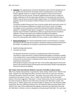 Embedded Systems Q and A M.Sc.(IT) PART II SEM III | PDF