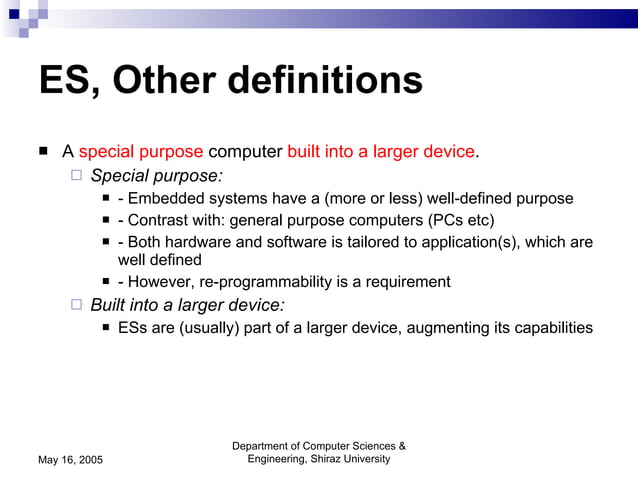 Embedded systems | PPT | Operating Systems | Computer Software and Applications