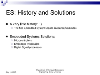 Embedded systems | PPT | Operating Systems | Computer Software and Applications
