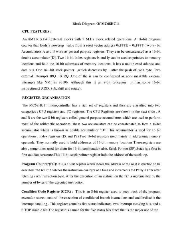 Embedded systems class notes | PDF