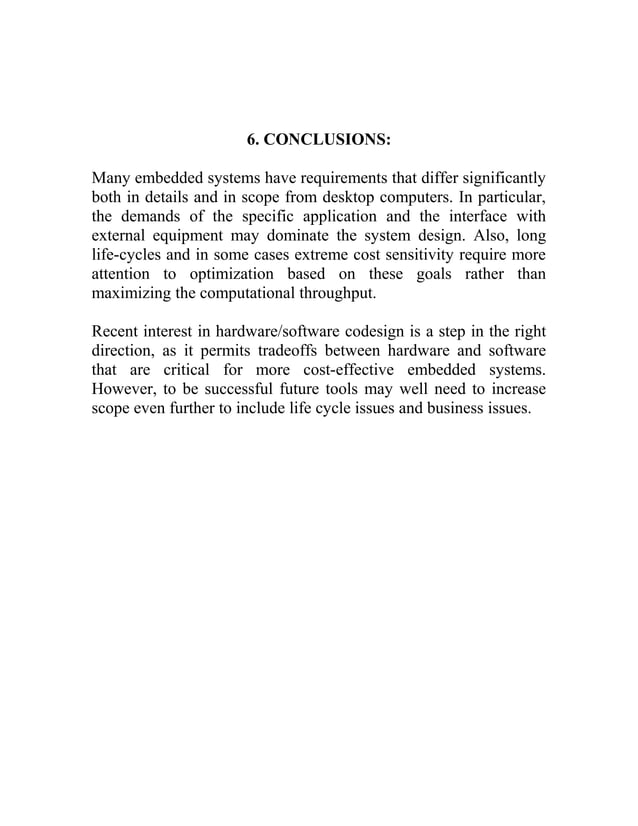 Report file on Embedded systems | DOC