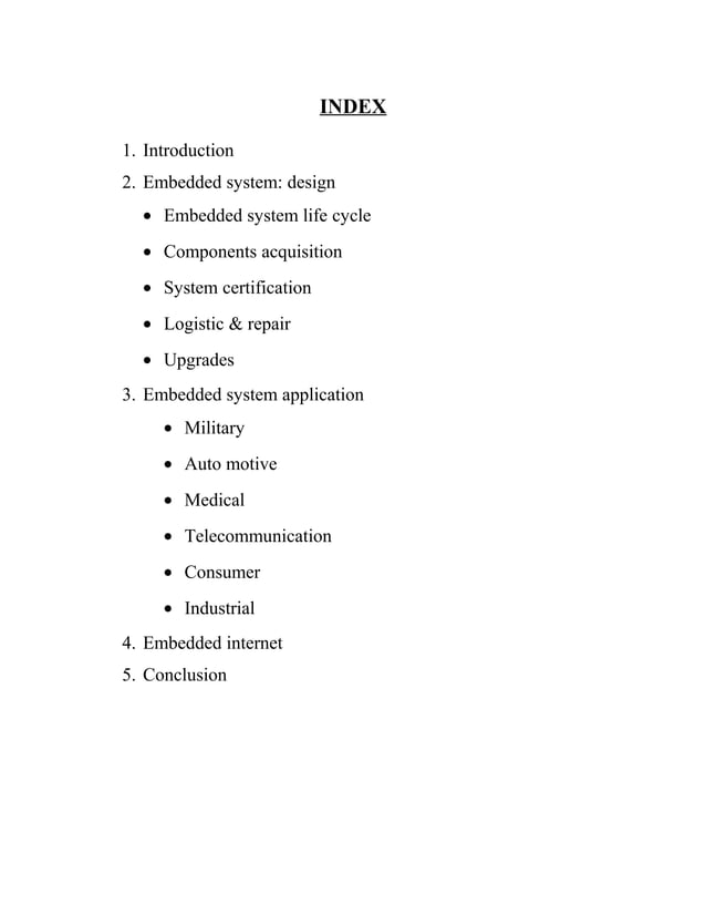 Report file on Embedded systems | DOC