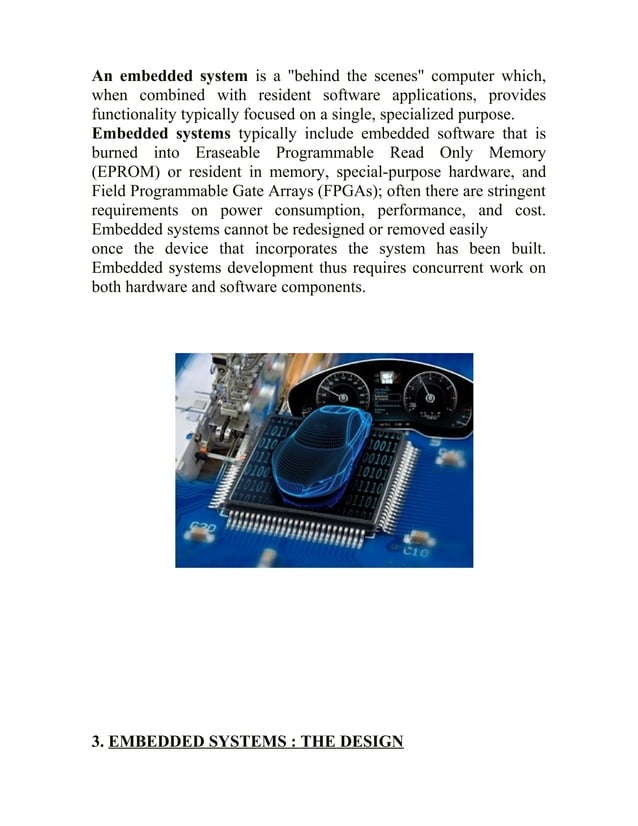 Report file on Embedded systems | DOC