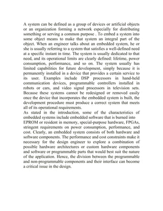 Report file on Embedded systems | DOC