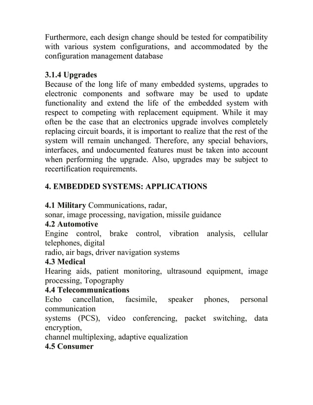 Report file on Embedded systems | DOC