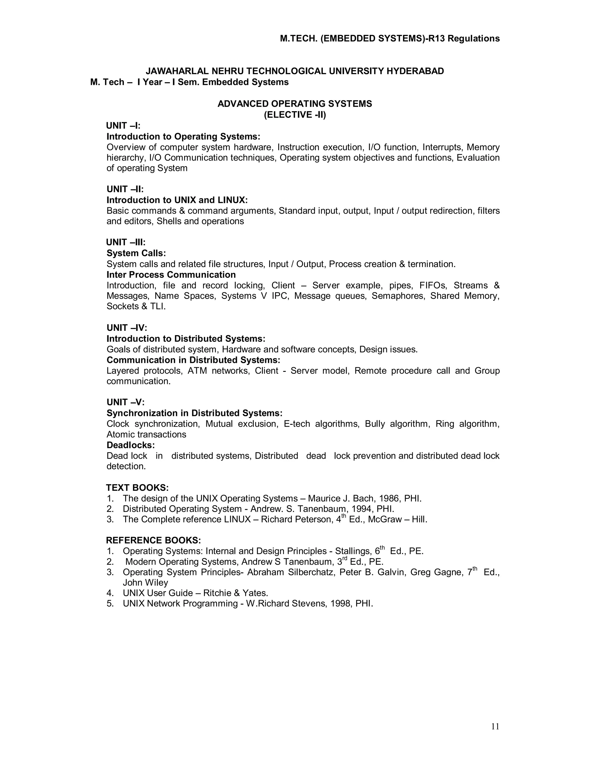 Embedded Systems Syllabus | PDF