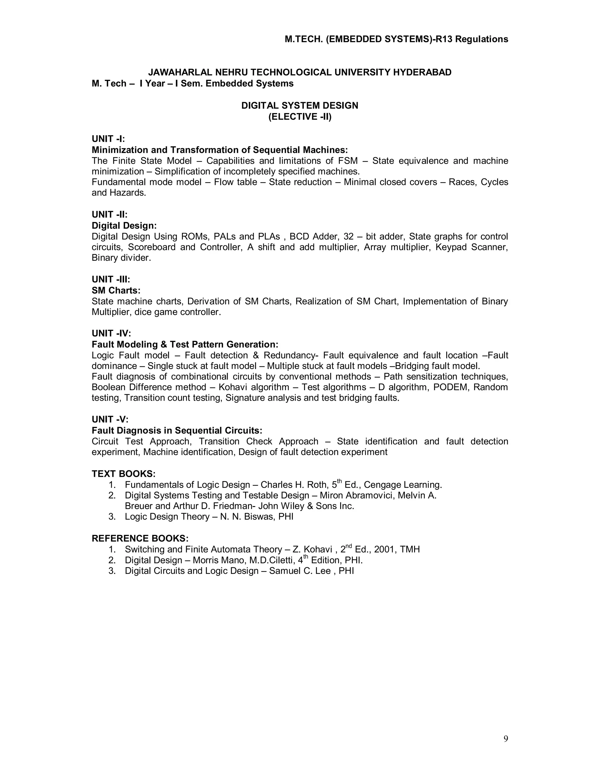 Embedded Systems Syllabus | PDF