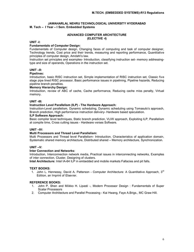 Embedded Systems Syllabus | PDF