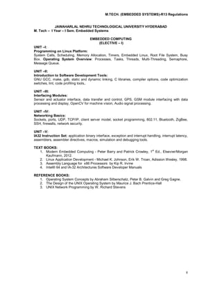 Embedded Systems Syllabus | PDF