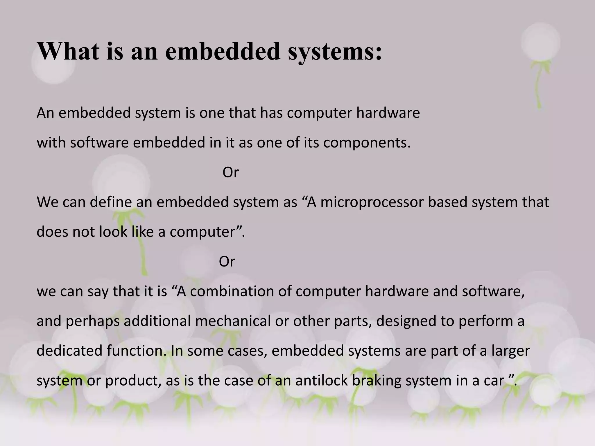 Embedded systems | PPTX